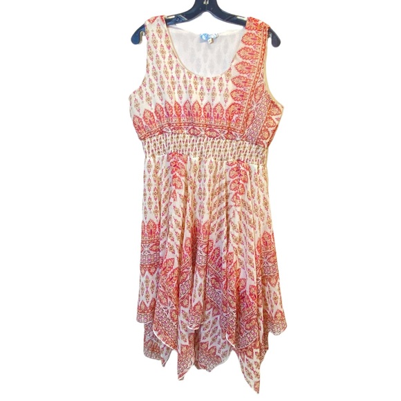J Gee | Dresses | J Gee Dusty Rose Sleeveless Spring Summer Shark Bite ...